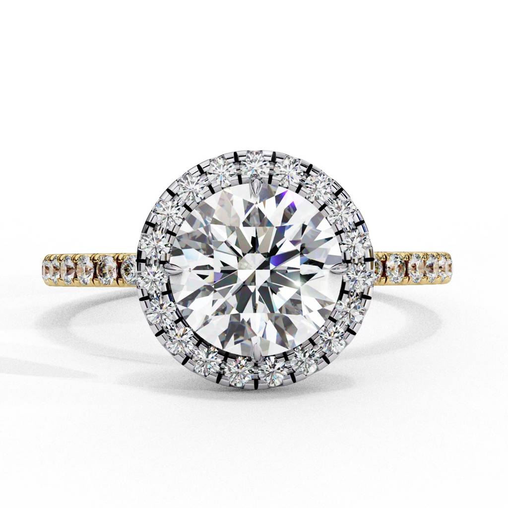 Sol Classic Round Diamond With Halo Around It | Sol Classic Round ...