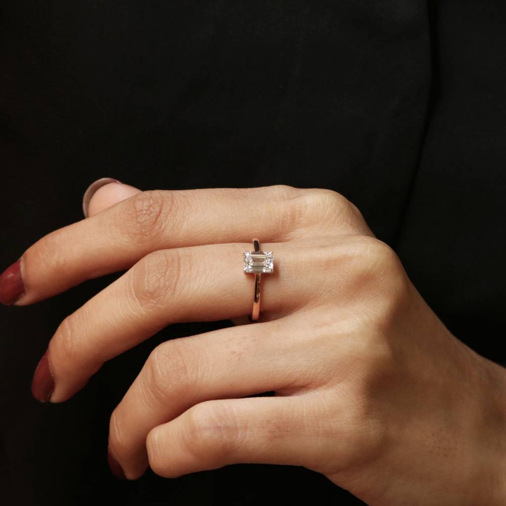 Pulse 1Ct Emerald Lab Diamond Ring | Buy Pulse 1ct Emerald Lab Diamond ...