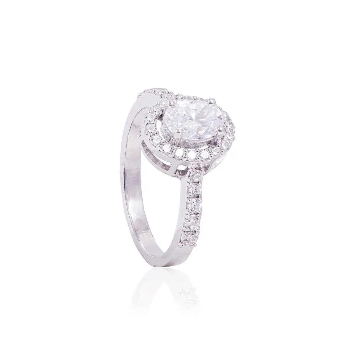 Oval Halo Solitaire Ring | Oval Halo Solitaire Ring · Eternz