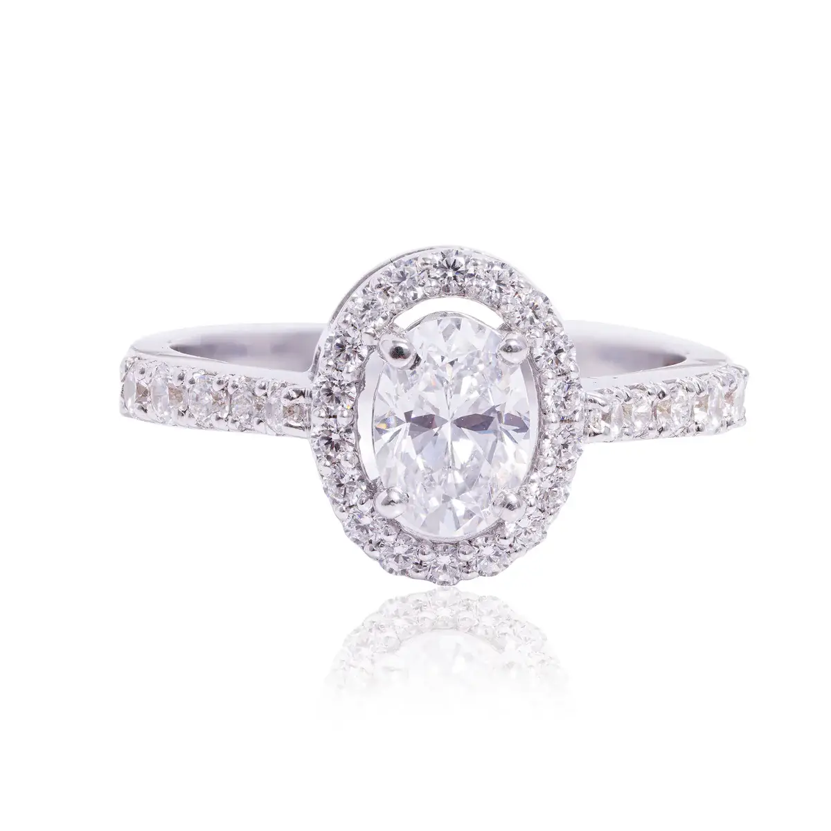 Oval Halo Solitaire Ring | Oval Halo Solitaire Ring · Eternz
