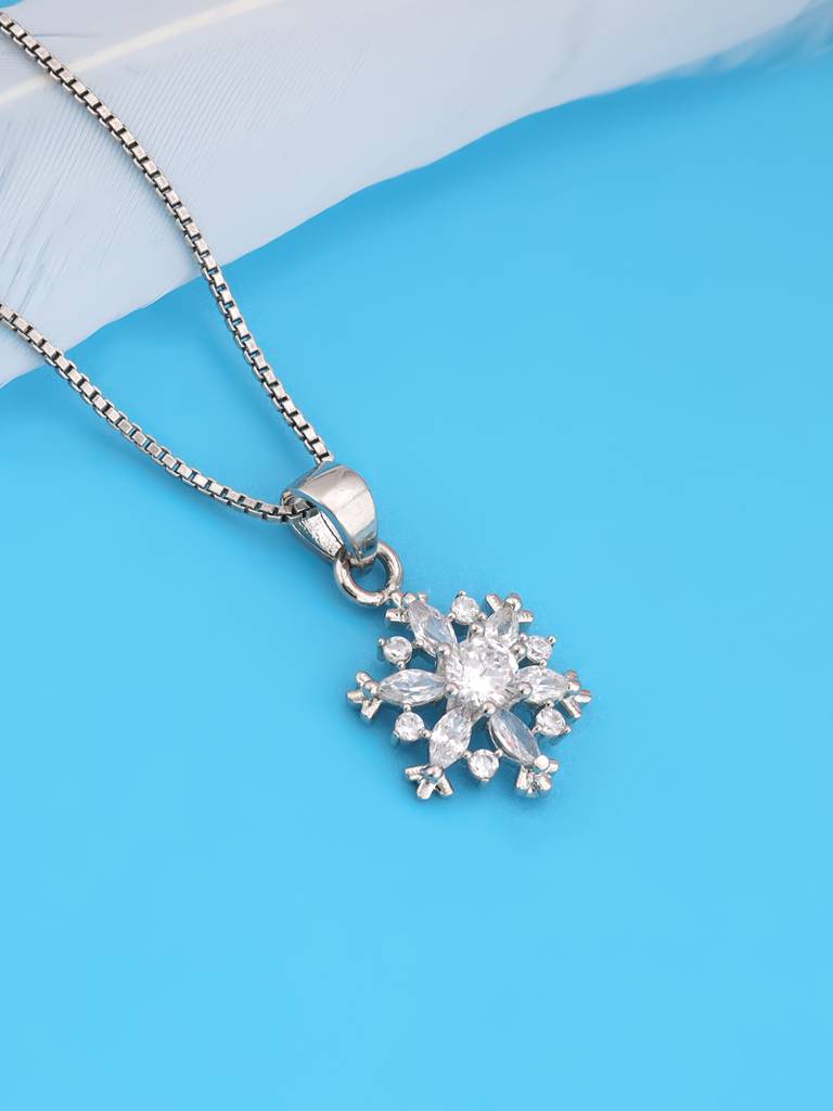 Giva 925 Sterling Silver Snowflake Pendant With Box Chain | Giva 925 ...