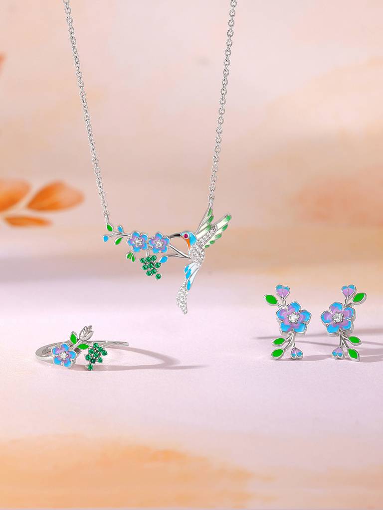 925 Silver Nectar Love Set Of Three For Women | 925 Silver Nectar Love ...