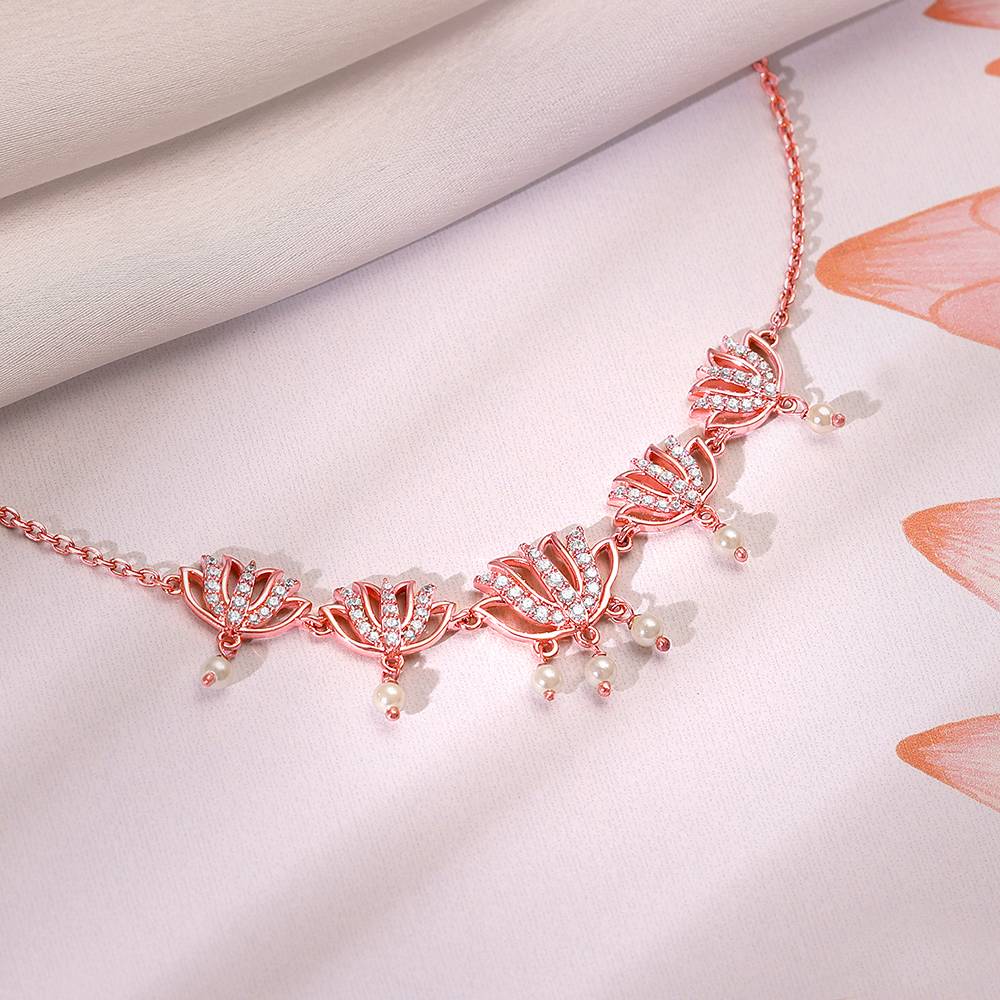 Giva 925 Silver Rose Gold Saumya Alli Necklace | Giva 925 Silver Rose ...