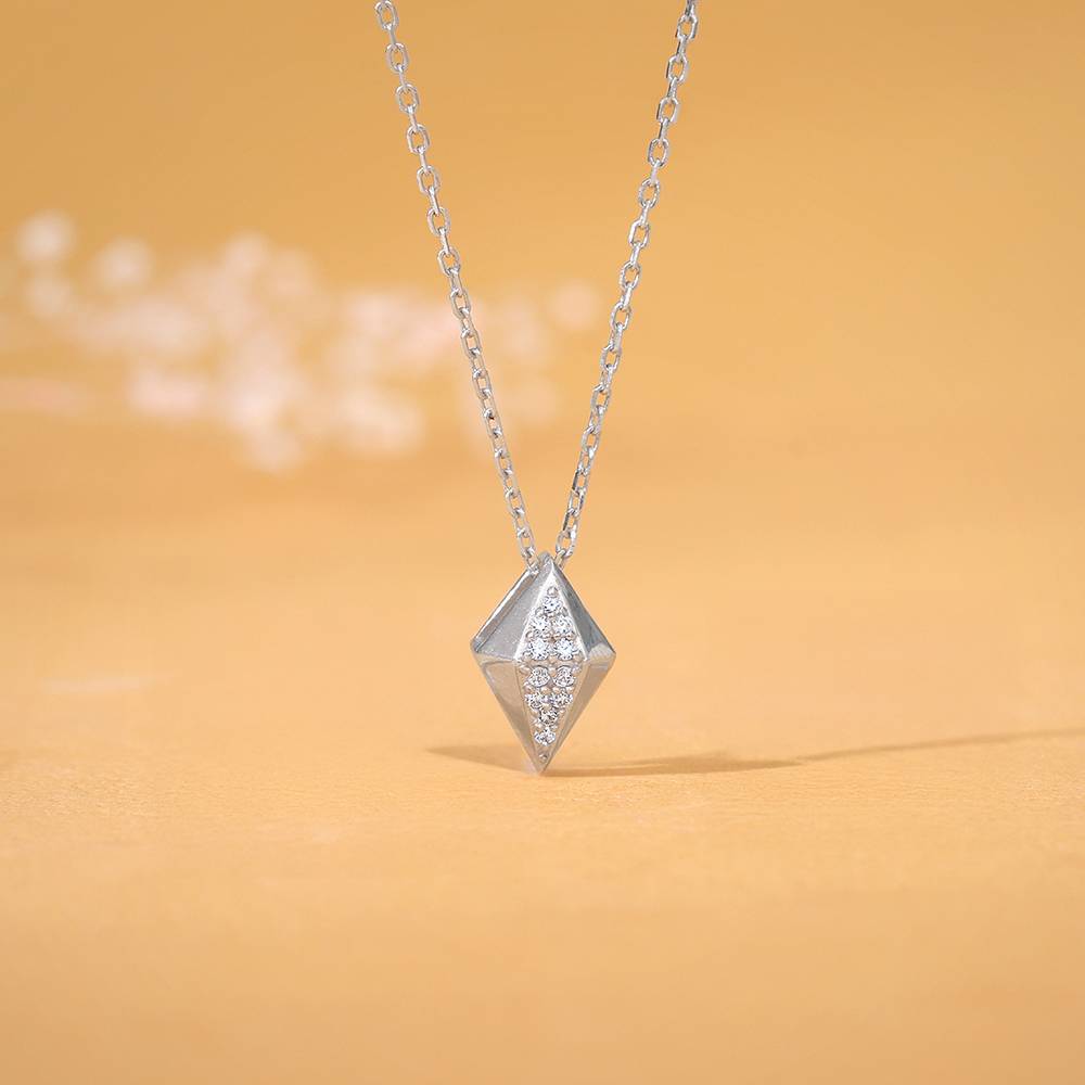 Giva 925 Silver Shiny Rhombus Pendant With Link Chain| Necklace To Gift ...