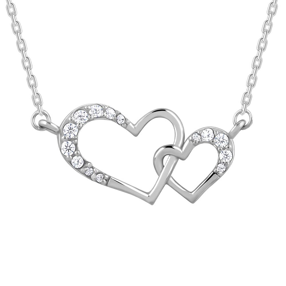 Giva 925 Silver Heart Interlocked Necklace | Giva 925 Silver Heart Interlocked Necklace · Eternz