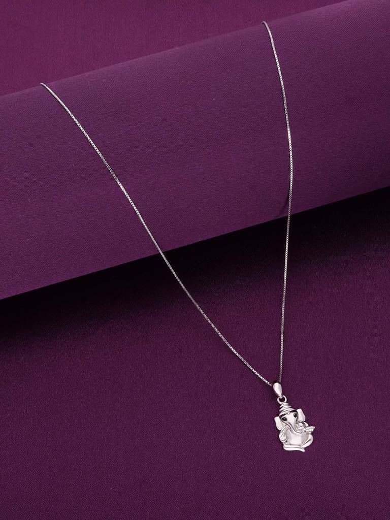 Sterling Silver Lord Ganesha Pendant With Chain | Sterling Silver Lord ...