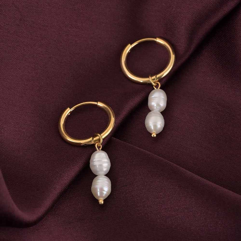 Dangling Pearl Hoops | Dangling Pearl Hoops · Eternz