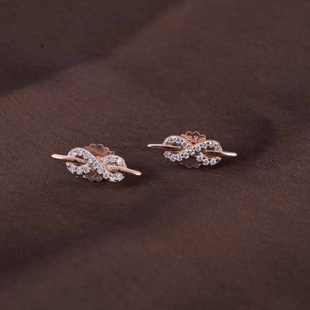 Starlit Infinity Studs | Rose Gold | Starlit Infinity Studs | Rose Gold · Eternz