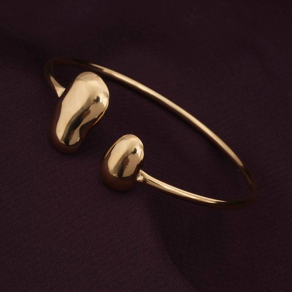 Palmonas Classy Gold Bean Cuff Bracelet For Womens - Waterproof & Anti ...