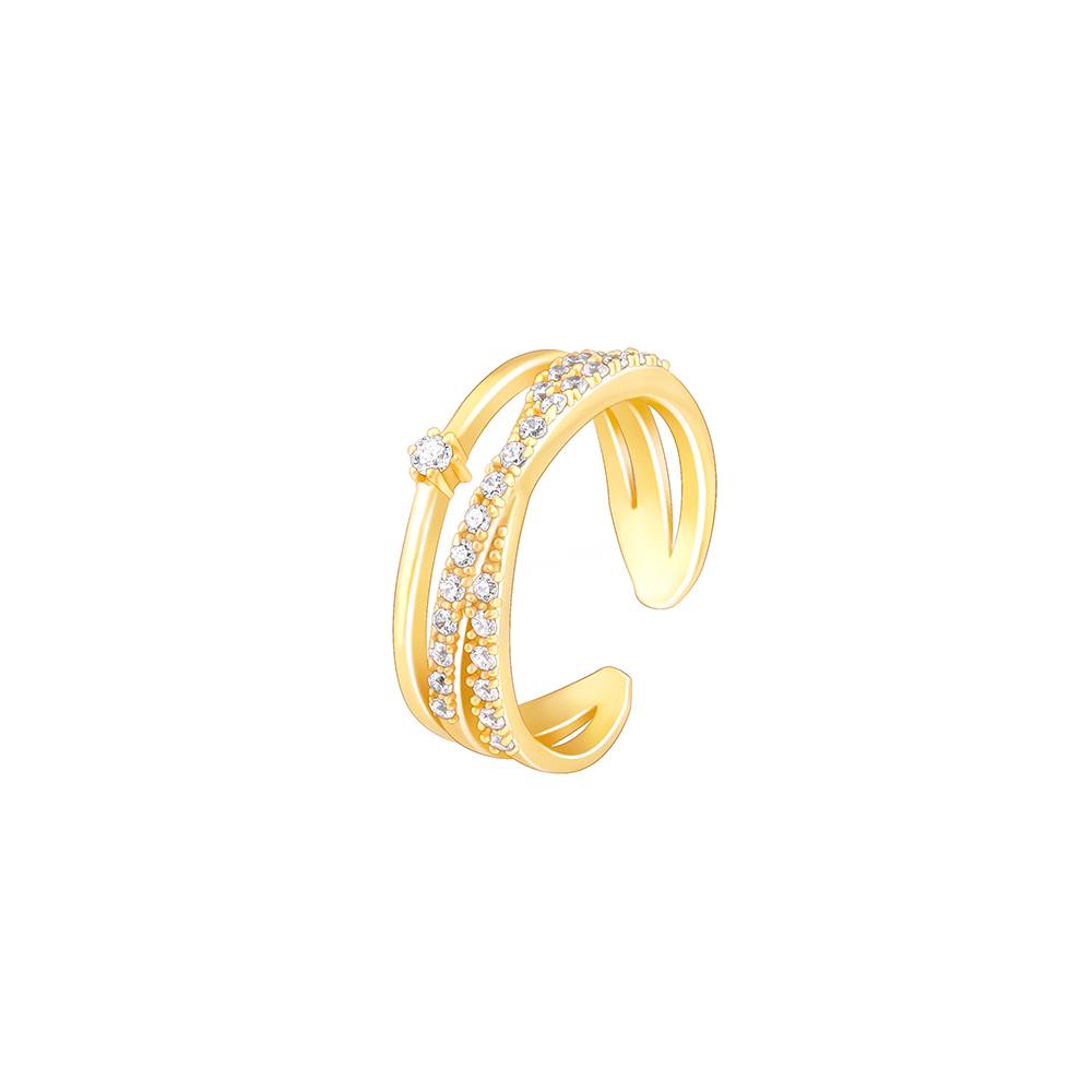 Giva 925 Silver Golden Layered Interweave Ring Adjustable | Giva 925 ...