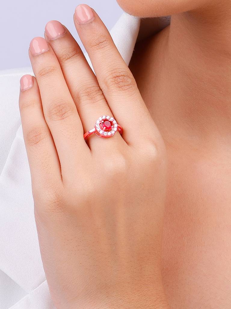 925 Silver Rose Gold One And Only Ring, Adjustable For Womens And Girls | 925 Silver Rose Gold ...