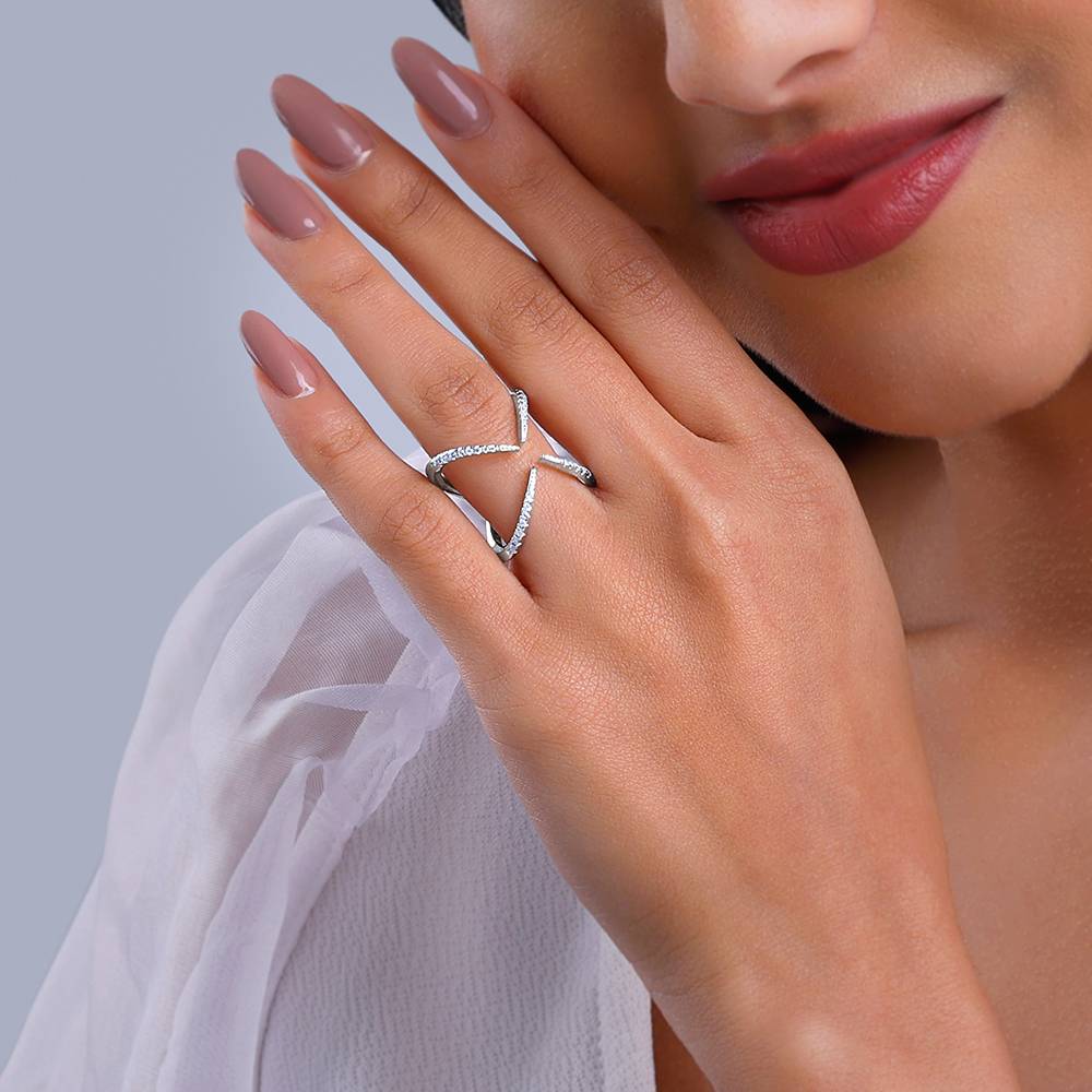 Silver Celestial Cocktail Ring, Adjustable | Silver Celestial Cocktail Ring, Adjustable · Eternz