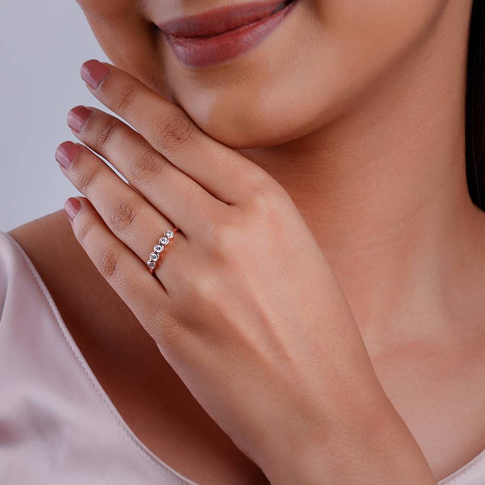 Giva 925 Silver Rose Gold Bubble Ring,Adjustable | Giva 925 Silver Rose Gold Bubble Ring ...