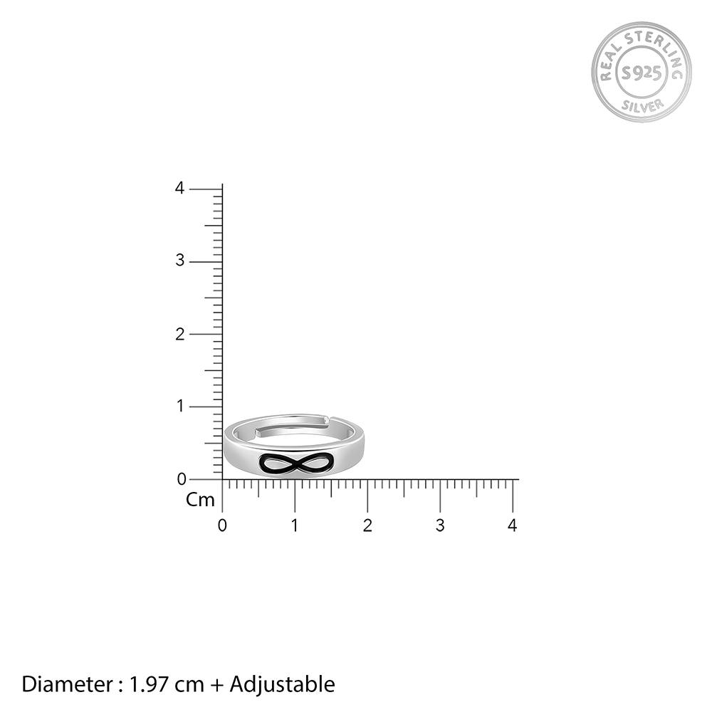 Giva 925 Silver Eternal Connection Ring For Him,Adjustable| Gifts For ...