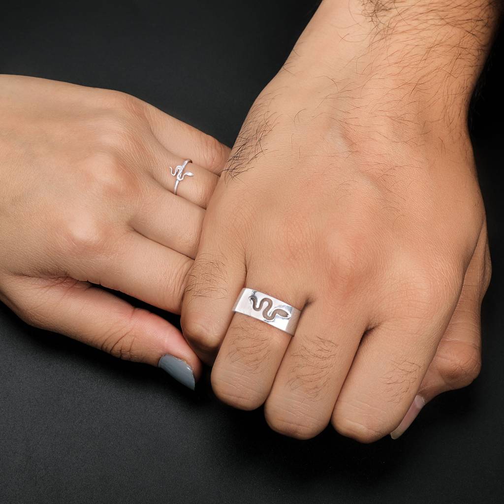 Silver Snake Charmer Couple Rings | Silver Snake Charmer Couple Rings ...