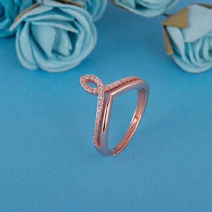 Rose Gold Zircon Flame Ring | Rose Gold Zircon Flame Ring · Eternz