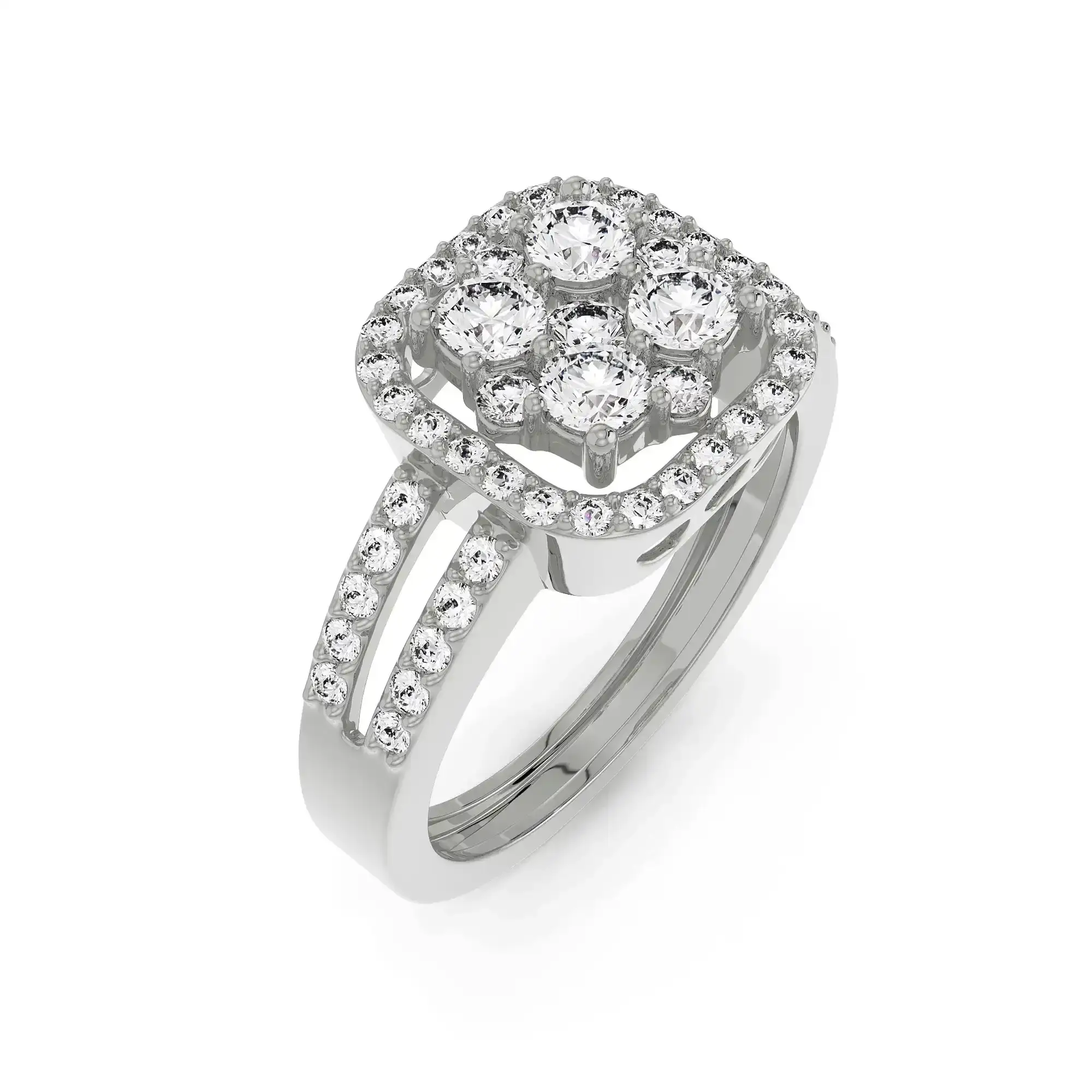 Regal Diamond Halo Ring | Regal Diamond Halo Ring · Eternz