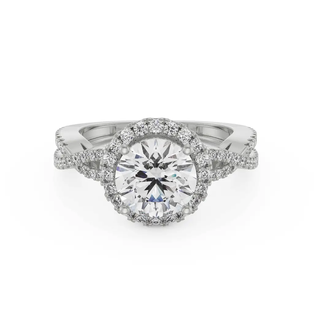 Crossover Halo Eternity Diamond Ring | Crossover Halo Eternity Diamond ...