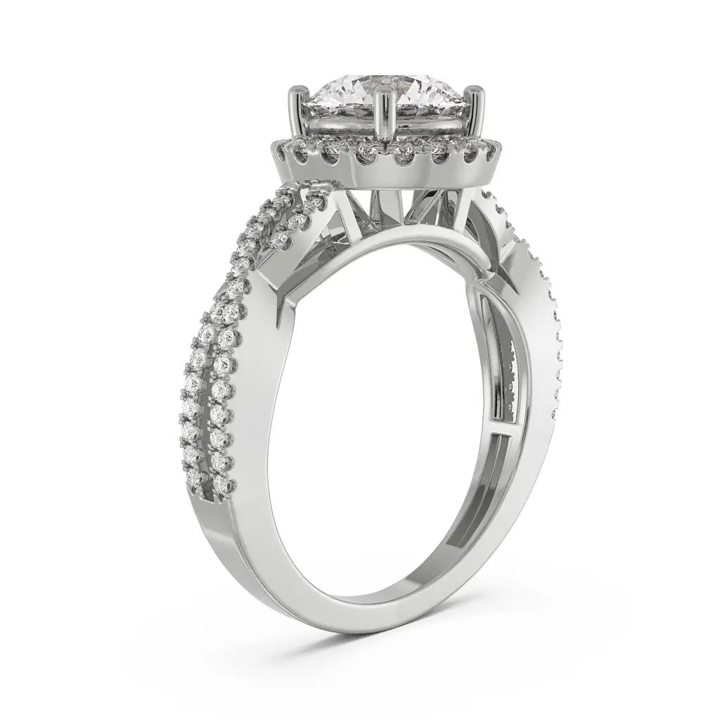 Crossover Halo Eternity Diamond Ring | Crossover Halo Eternity Diamond ...