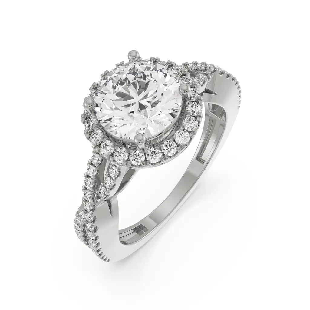 Crossover Halo Eternity Diamond Ring | Crossover Halo Eternity Diamond ...
