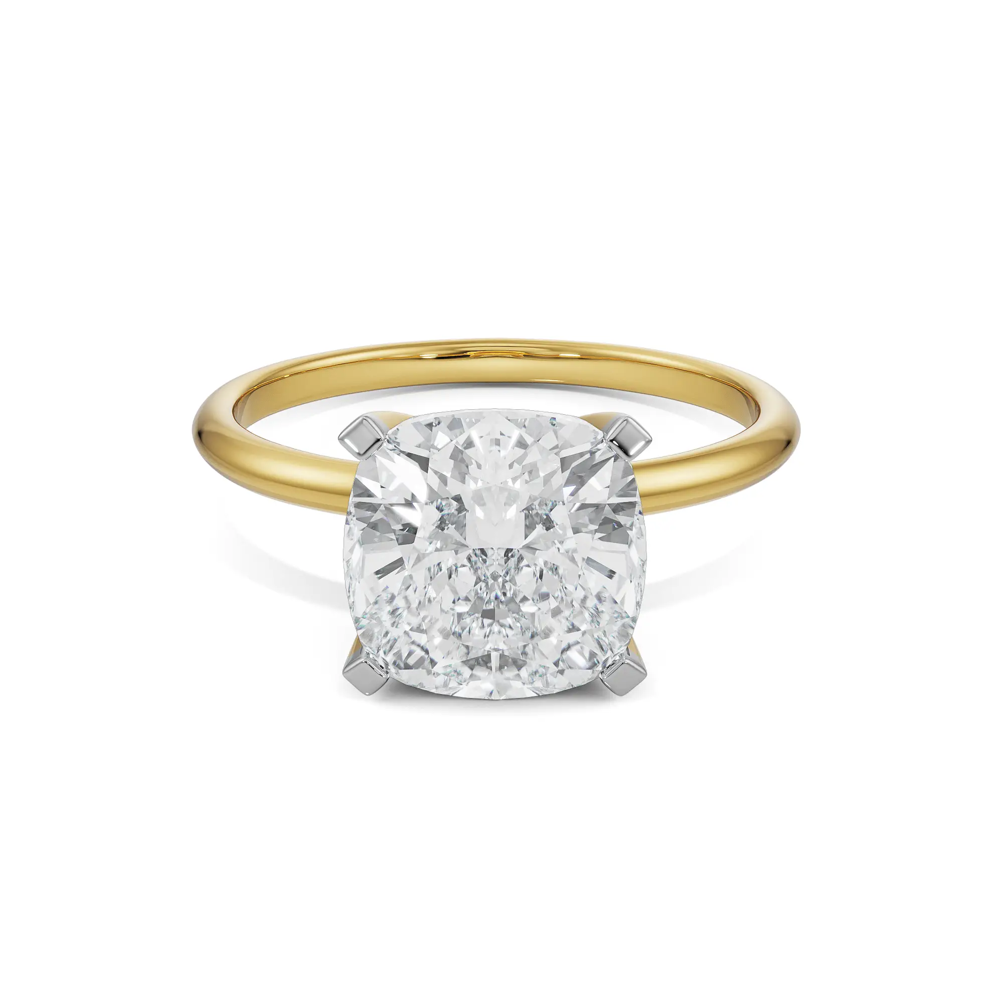 Solitaire Cushion Cut Engagement Ring | Solitaire Cushion Cut ...