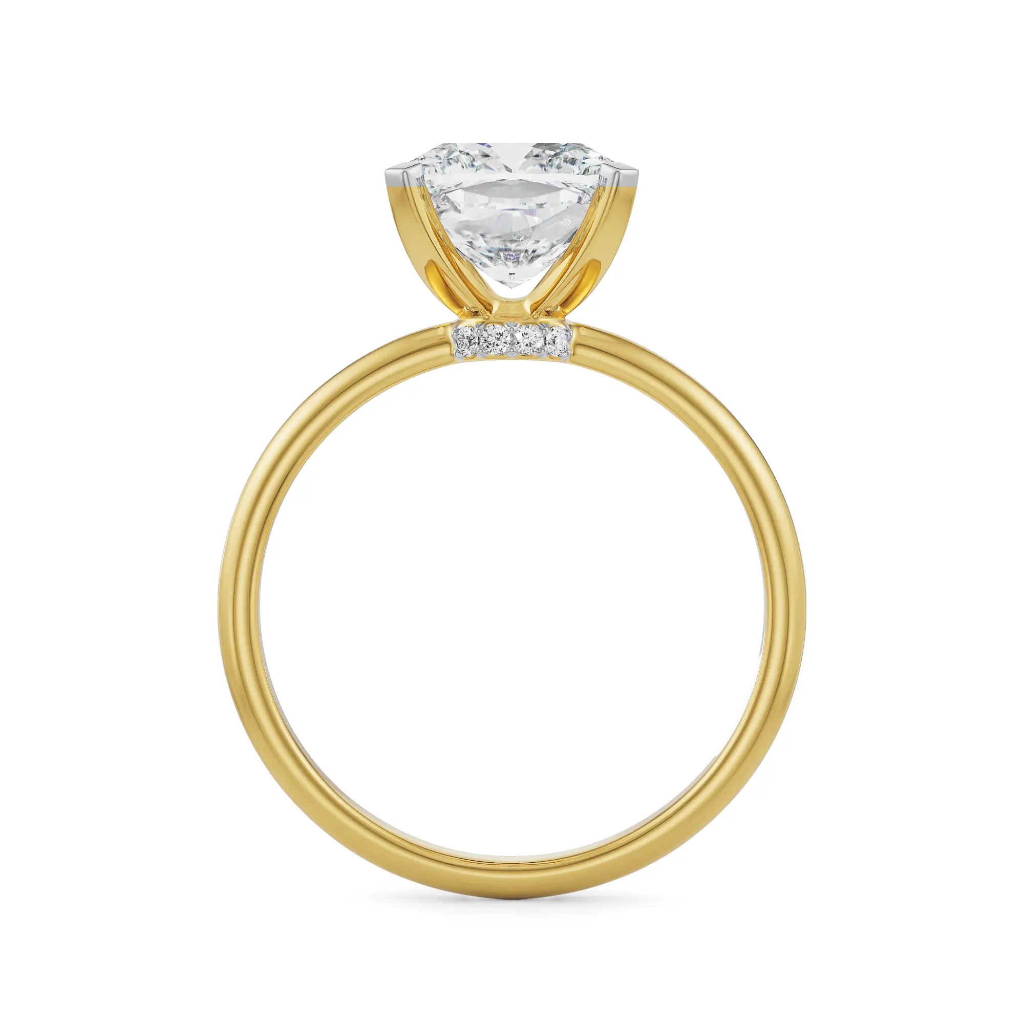 Solitaire Cushion Cut Engagement Ring | Solitaire Cushion Cut ...