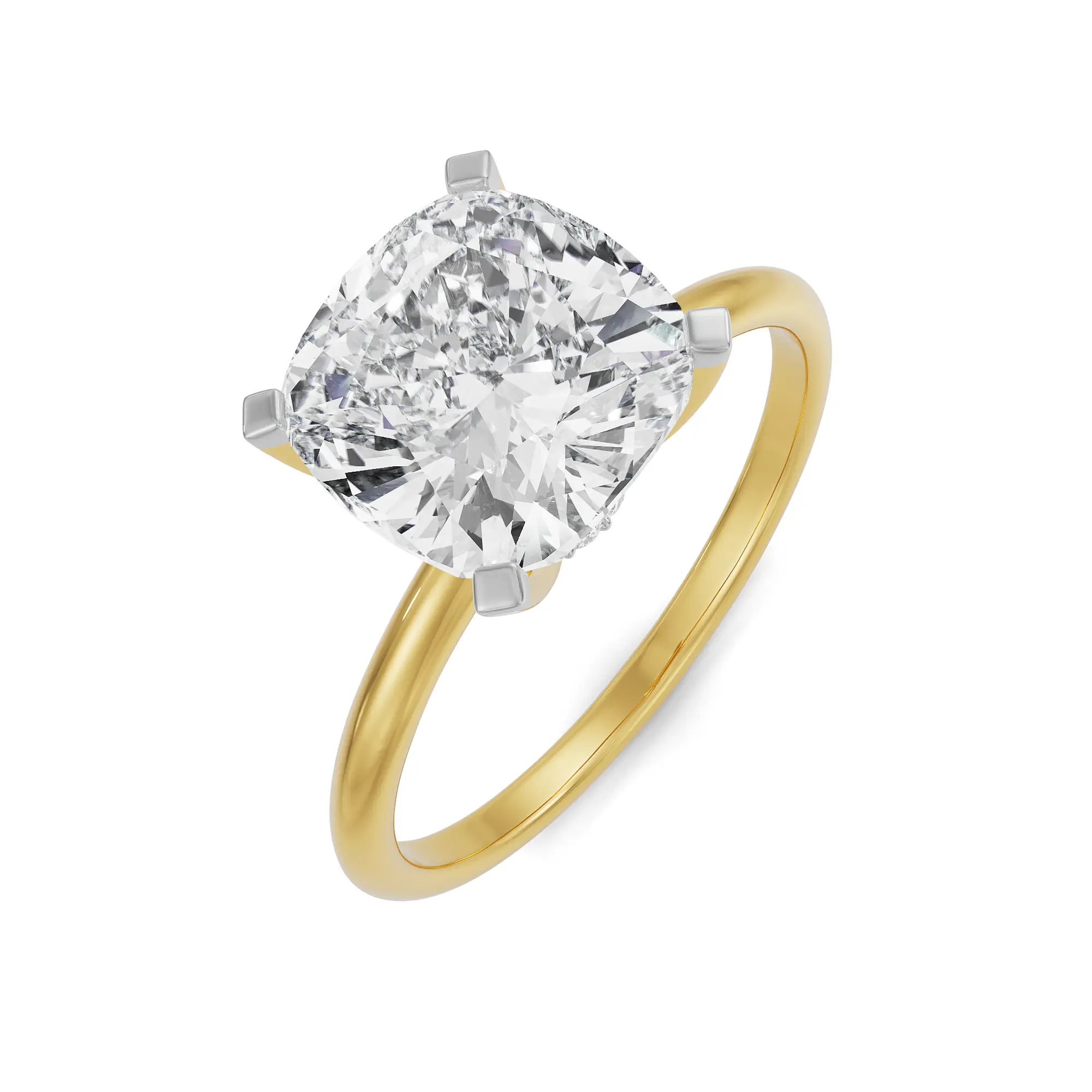 Solitaire Cushion Cut Engagement Ring | Solitaire Cushion Cut ...