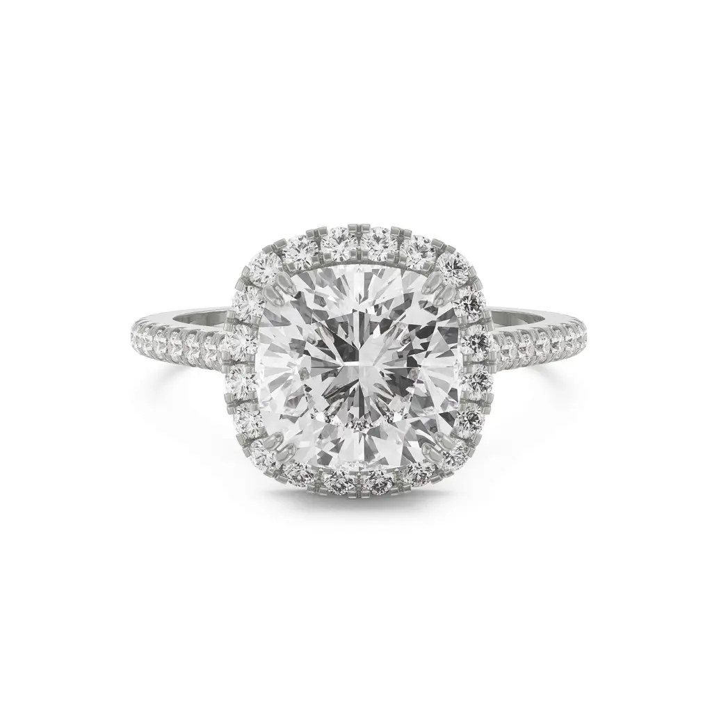 Cushion Halo Engagement Ring | Cushion Halo Engagement Ring · Eternz