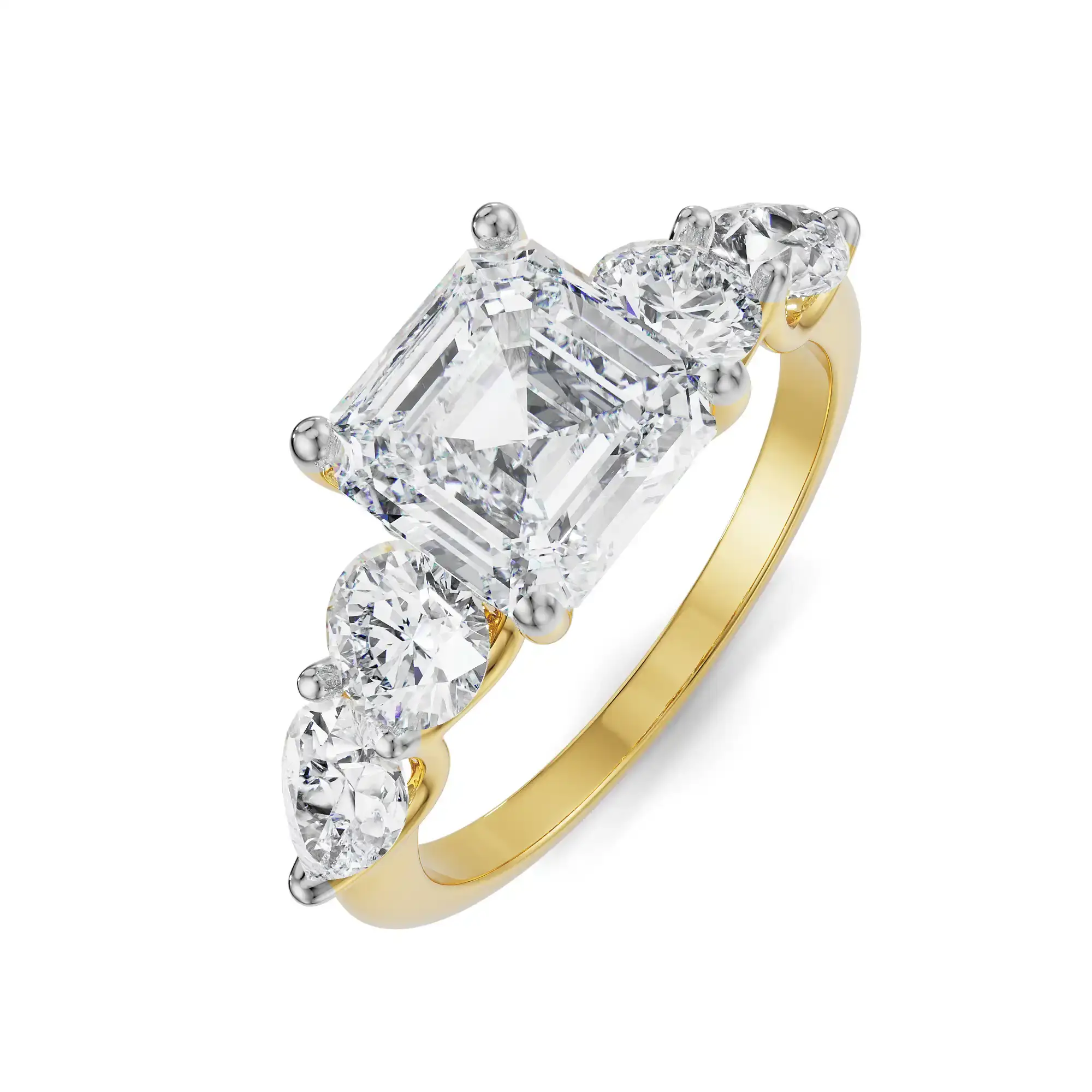 Multi Diamond Asscher Ring | Multi Diamond Asscher Ring · Eternz