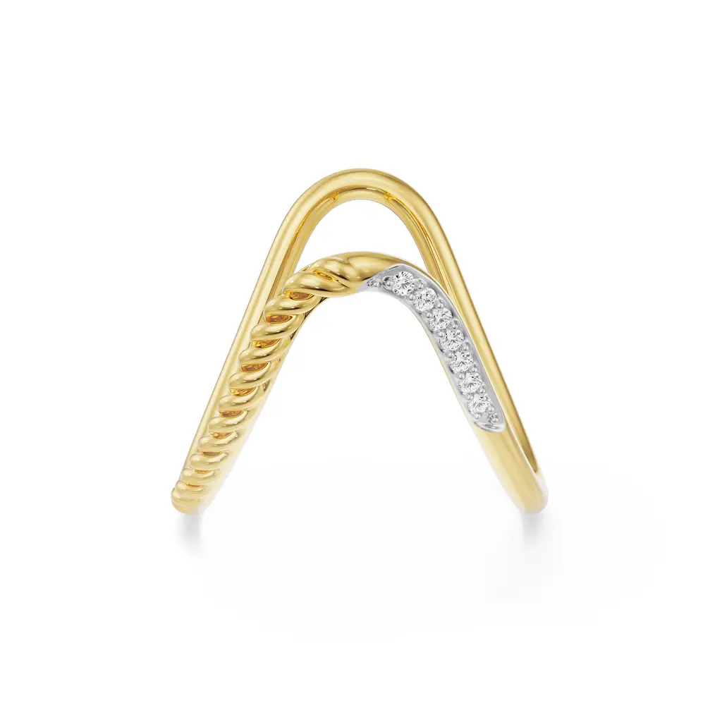 Two Way Band Gold | Authentic & Certified Lab Diamonds | Two Way ...