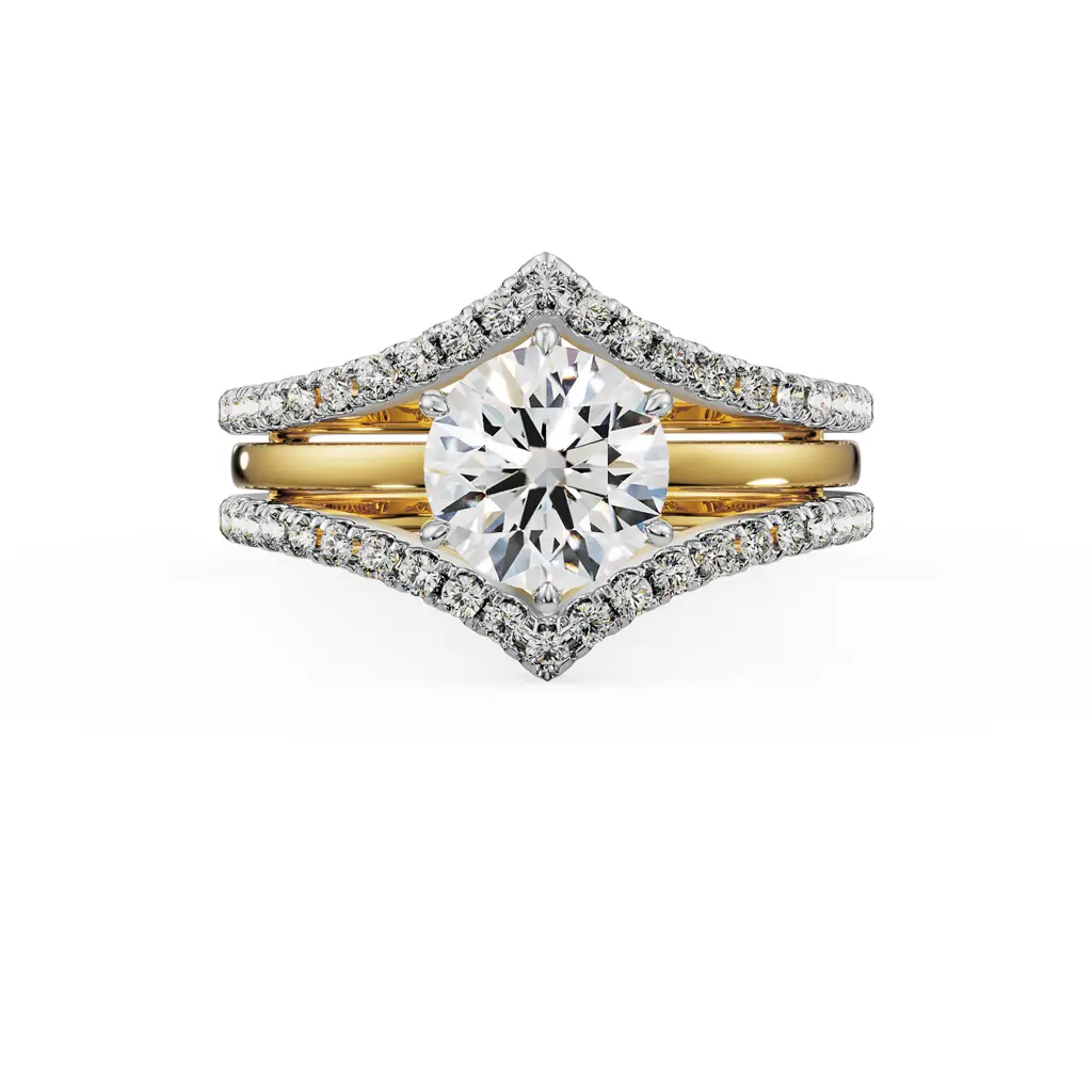 Solitaire Chevron Engagement Ring | Solitaire Chevron Engagement Ring ...