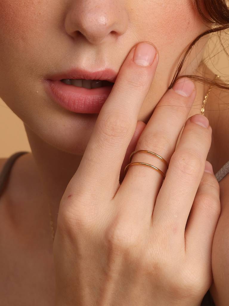 Gold-Plated Gold-Colored Finger Ring | Gold-Plated Gold-Colored Finger ...