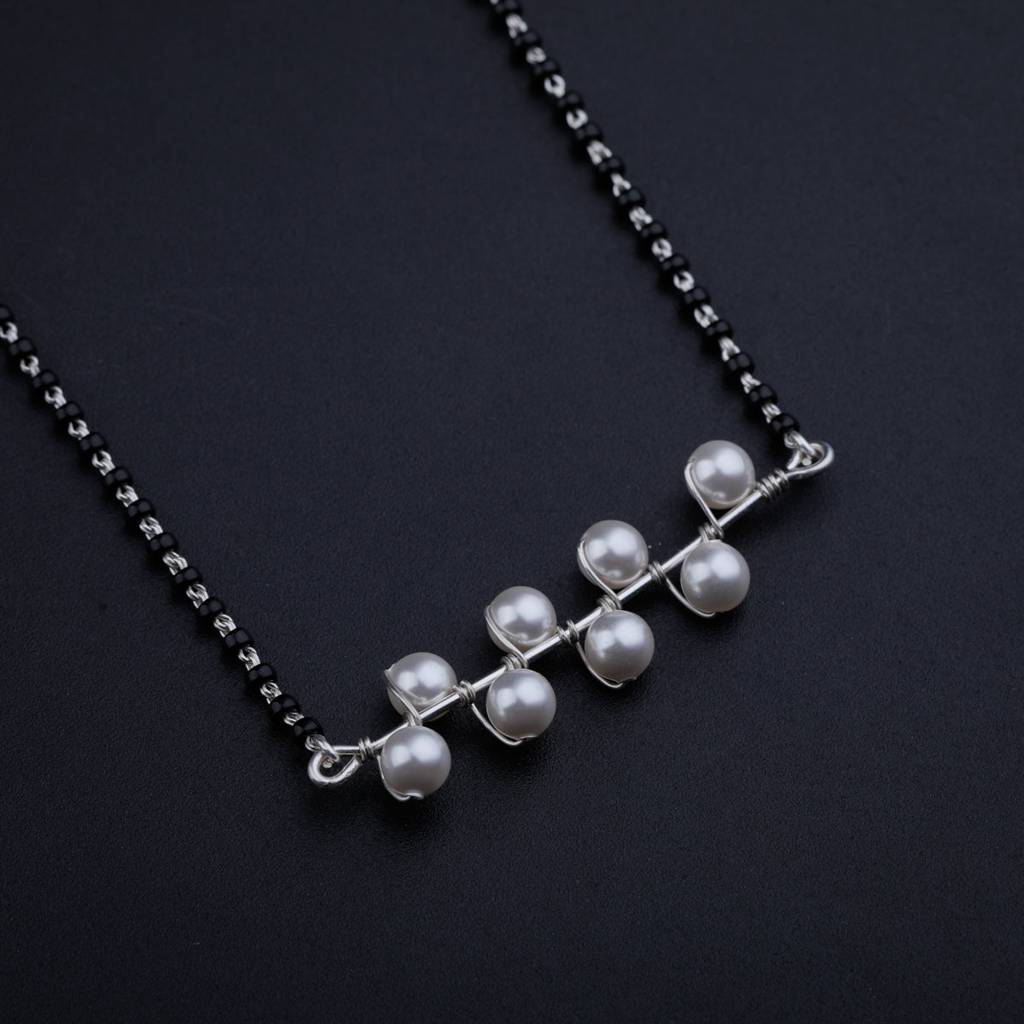 Silver Pearl Mangalsutra | 92.5 Silver Mangalsutra · Eternz