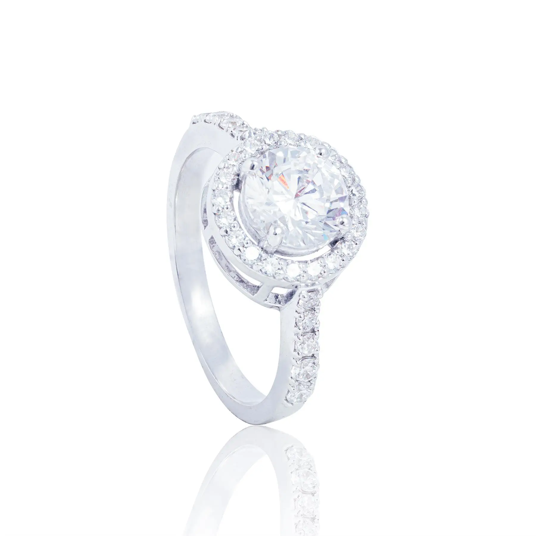 Round Halo Solitaire Ring | Round Halo Solitaire Ring · Eternz