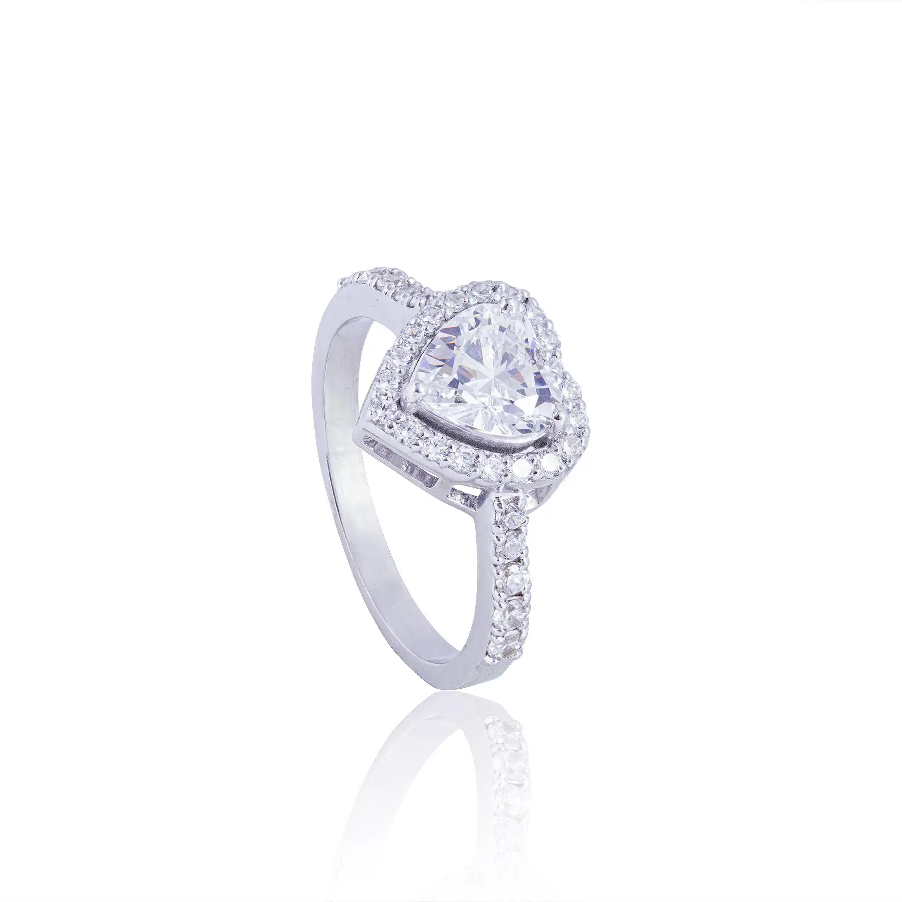 Heart Halo Solitaire Ring | Heart Halo Solitaire Ring · Eternz