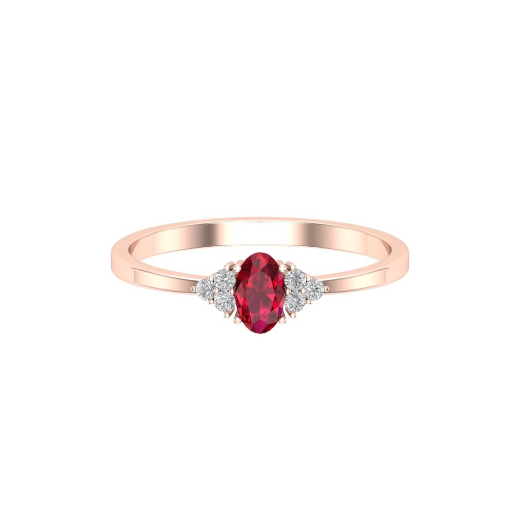 Solid Gold Ruby Diamond Minimal Engagement Ring | Solid Gold Ruby Diamond Minimal Engagement ...