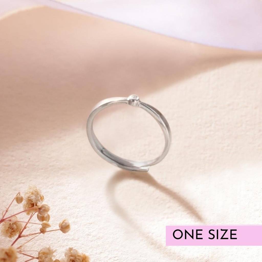 Classic Cz Rhodium Plated 925 Sterling Silver Ring | Classic Cz Rhodium ...