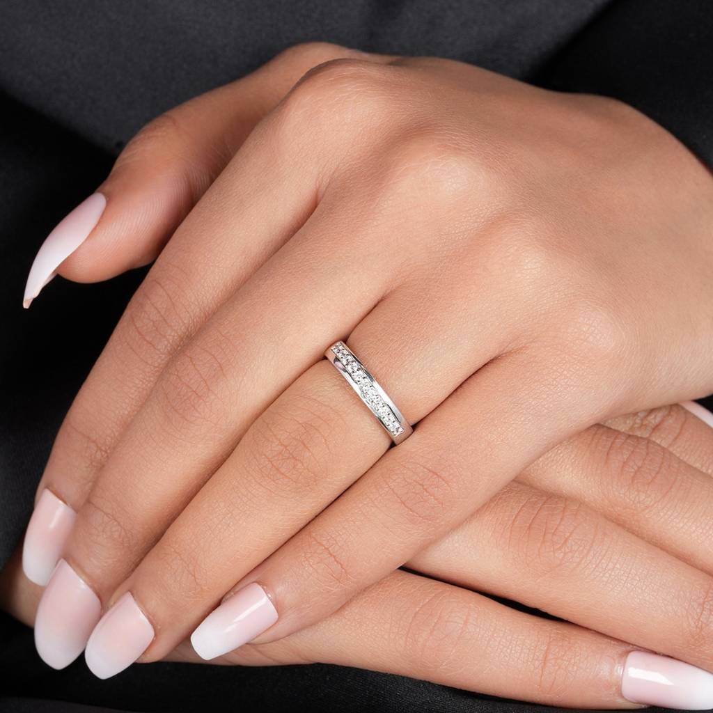 Minimal Rhodium Plated 925 Sterling Silver Ring | Minimal Rhodium ...