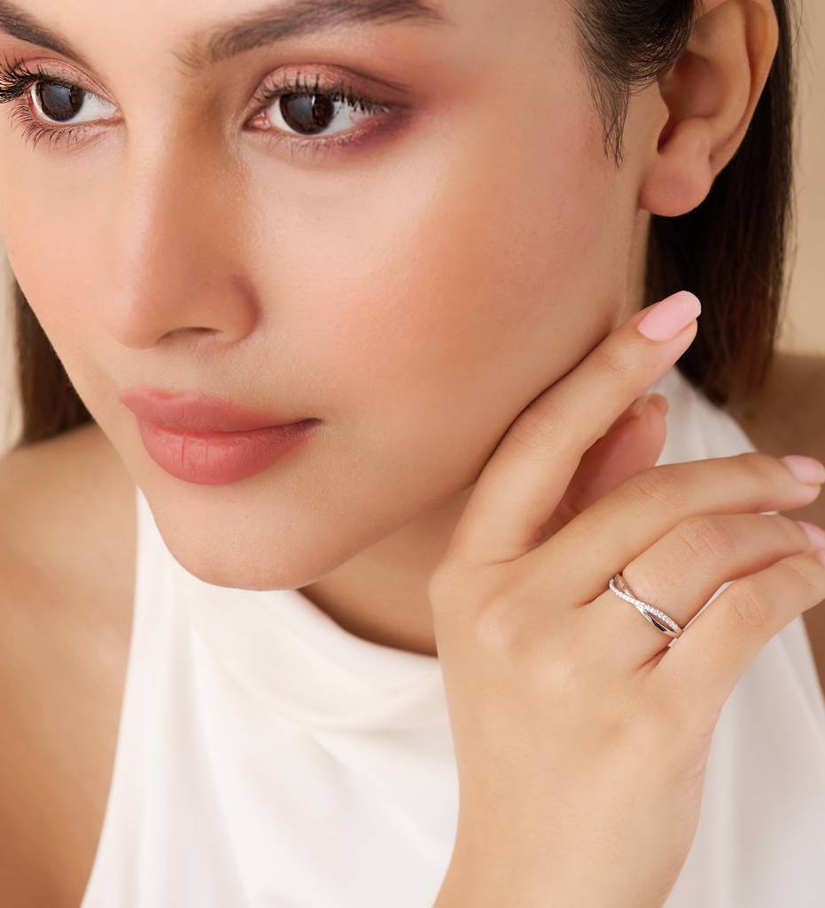 Infinity Promise Of Love Rhodium Plated Ring (Adjustable) | Infinity Promise Of Love Rhodium ...