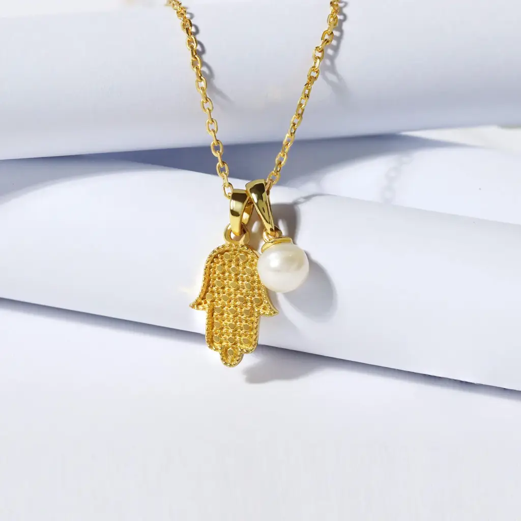 Hamsa Pearl Necklace | Hamsa Pearl Necklace · Eternz