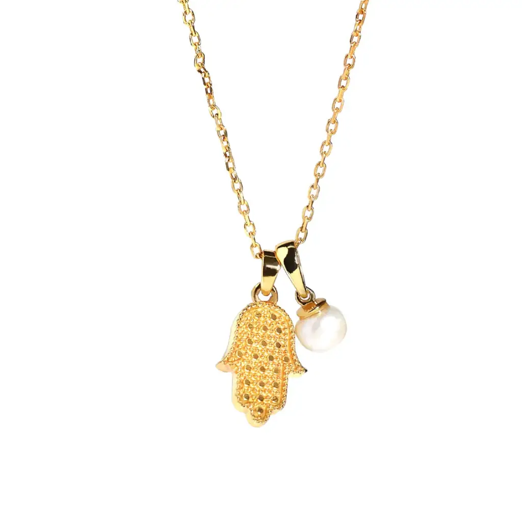 Hamsa Pearl Necklace | Hamsa Pearl Necklace · Eternz