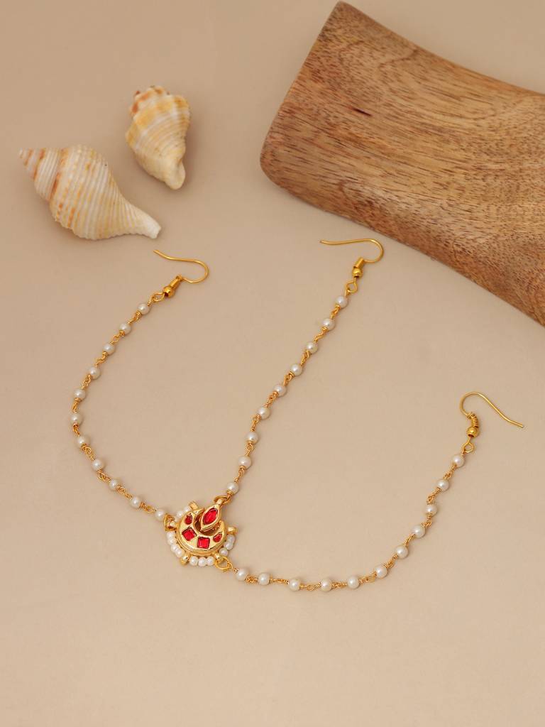 Kundan Maatha Patti In Gold Plated Brass With Pearls | Kundan Maatha ...