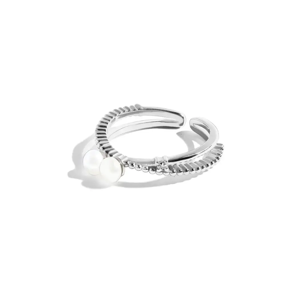 Twist Cross Pearl Ring | Twist Cross Pearl Ring · Eternz