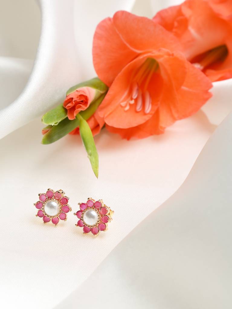 Maroon Pearl Studs | Maroon Pearl Studs · Eternz