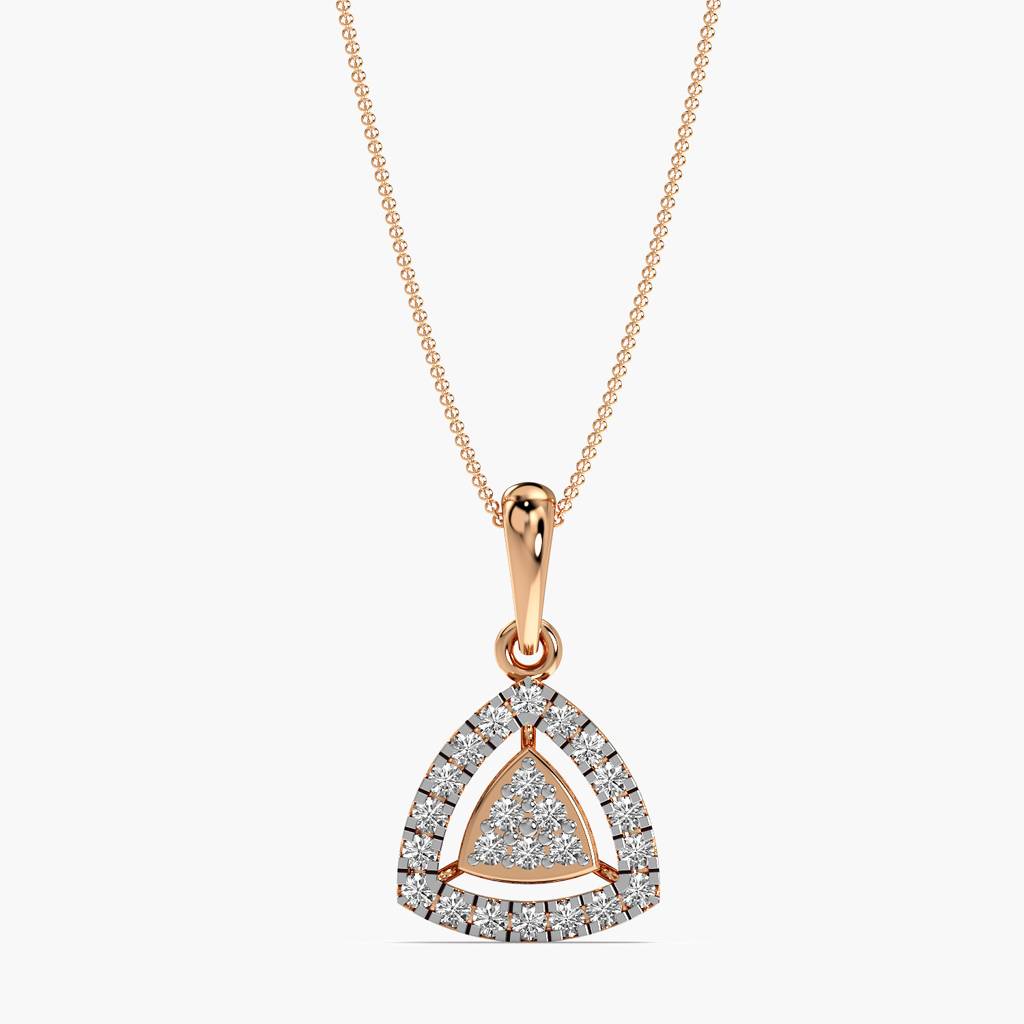 Triangular Halo Diamond Pendant | Triangular Halo Diamond Pendant · Eternz
