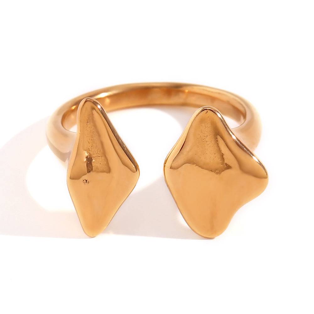 Rhombus Open Gold Plated Ring | Rhombus Open Gold Plated Ring · Eternz