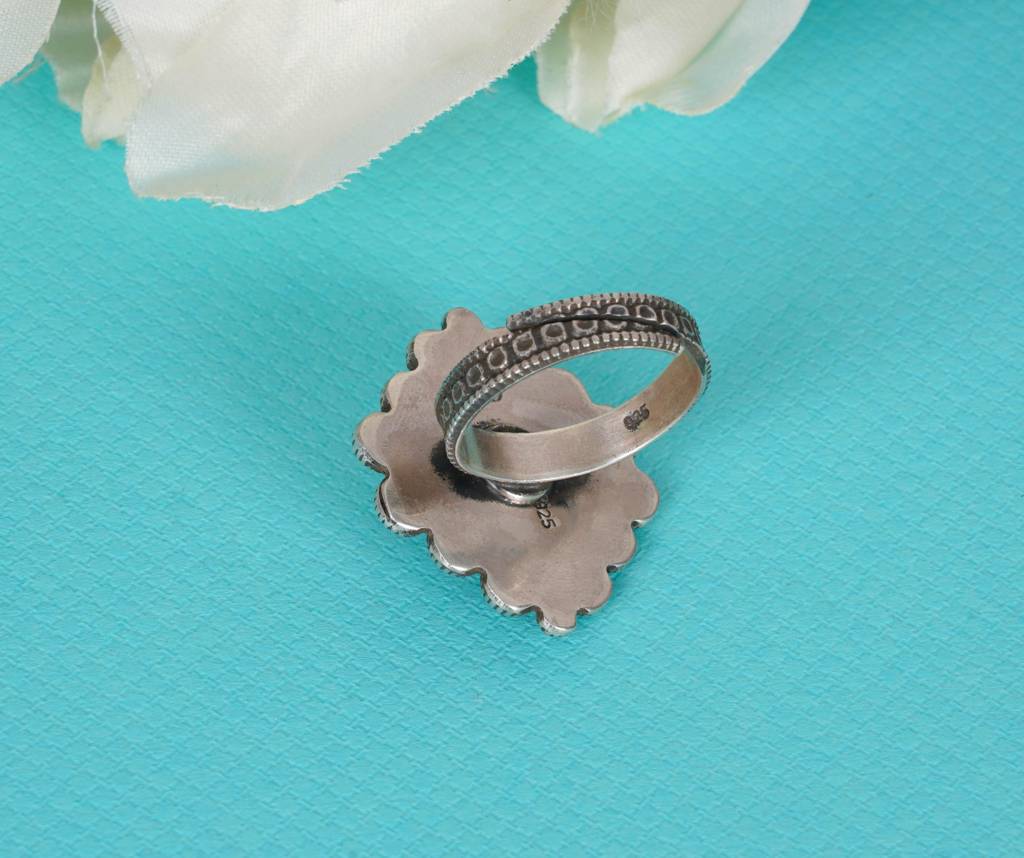 925 Sterling Silver Embossed Motif Intricate Ring | 925 Sterling Silver ...