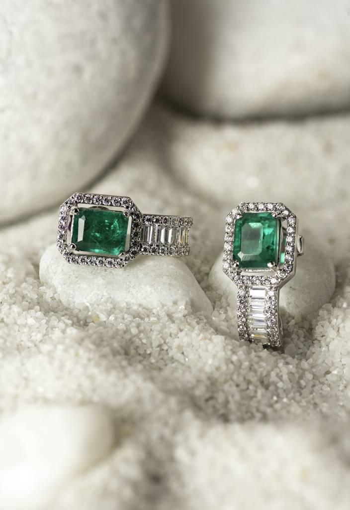 Green Doublet Half Bali Earrings | Green Doublet Half Bali Earrings ...