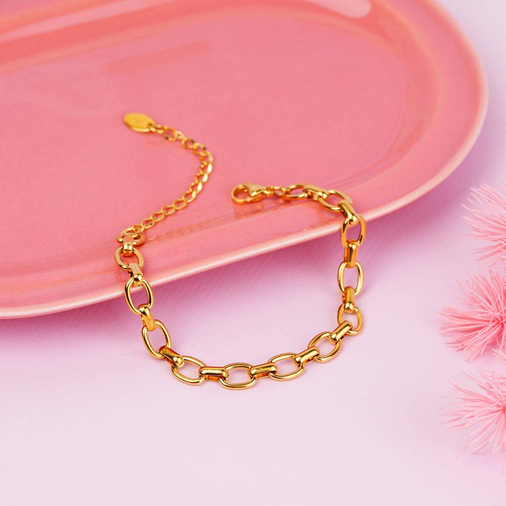 Gilded Link Adjustable Link Chain Bracelet | Gilded Link Adjustable ...