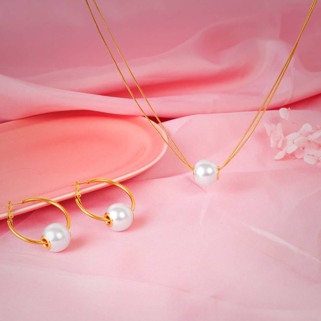 Lustre Bloom Pearl Jewellery Set | Lustre Bloom Pearl Jewellery Set ...